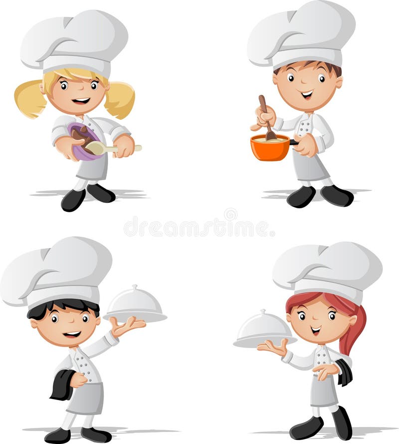 Beeldverhaalchef-koks Het Koken Vector Illustratie - Illustration of ...