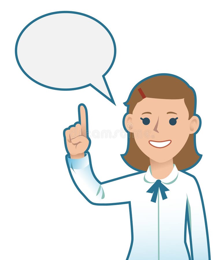 Getekende Zakenvrouw Geeft Advies Vector Illustratie - Illustration of ...