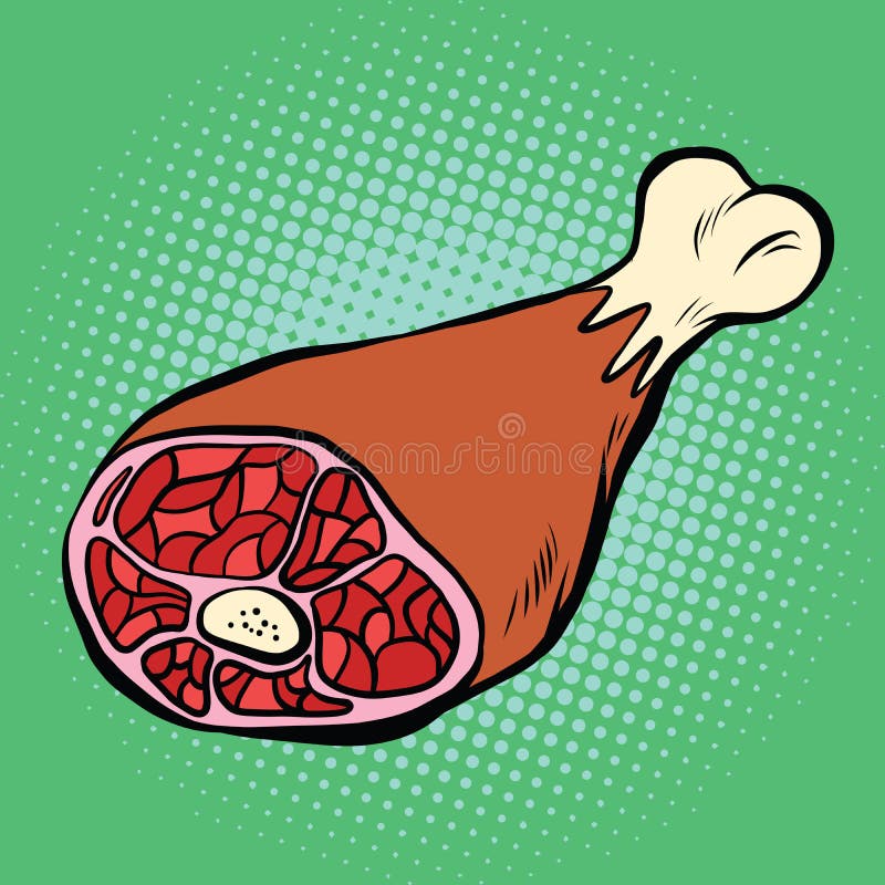 Beenvlees, Gerookte Delicatessen Vector Illustratie - Illustration of ...