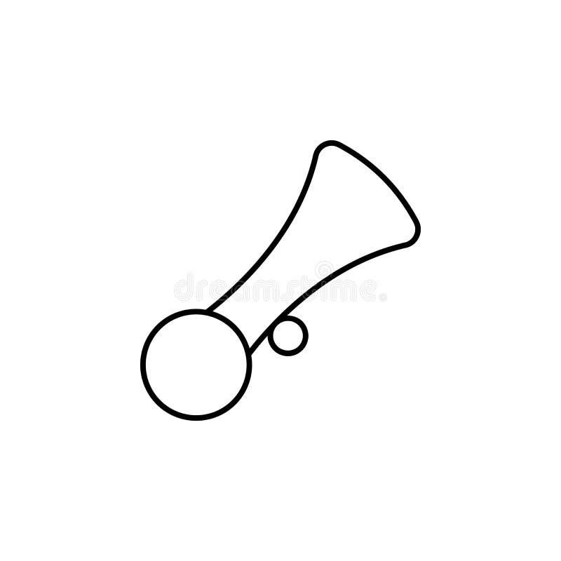 Beep Thin Line Icon. Horn Vector Illustration Isolated on White Stock ...