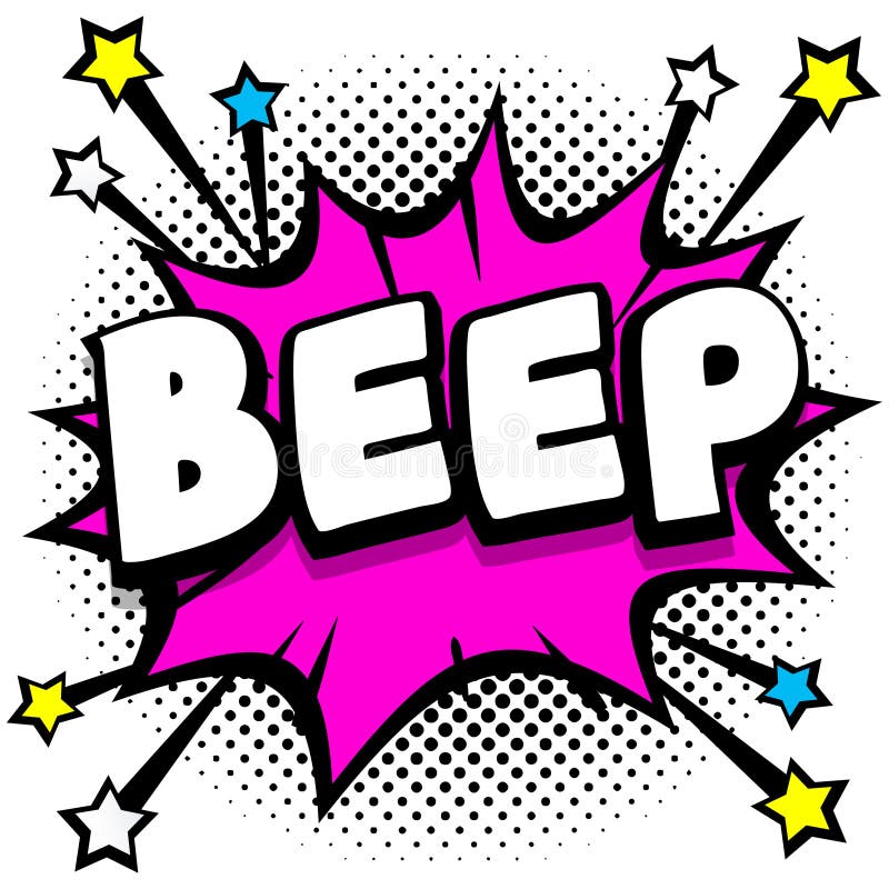 Beep Pop Art Comic Speech Bubbles Book Sound Effects Stock Vector ...