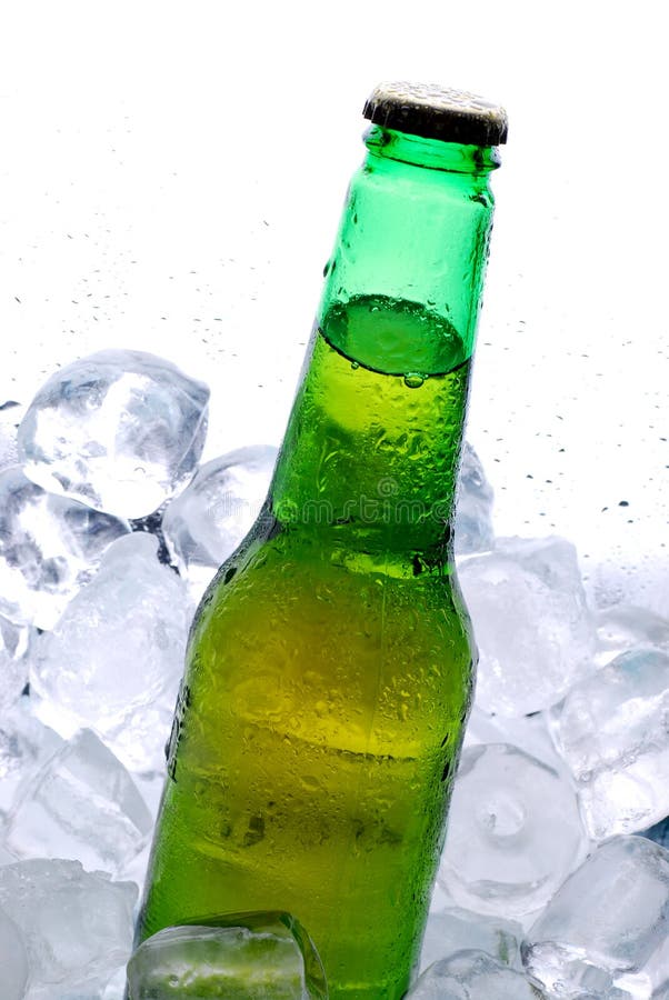 Frosty Heineken Beer Bottle Laying on Ice Cubes Editorial Stock Image ...