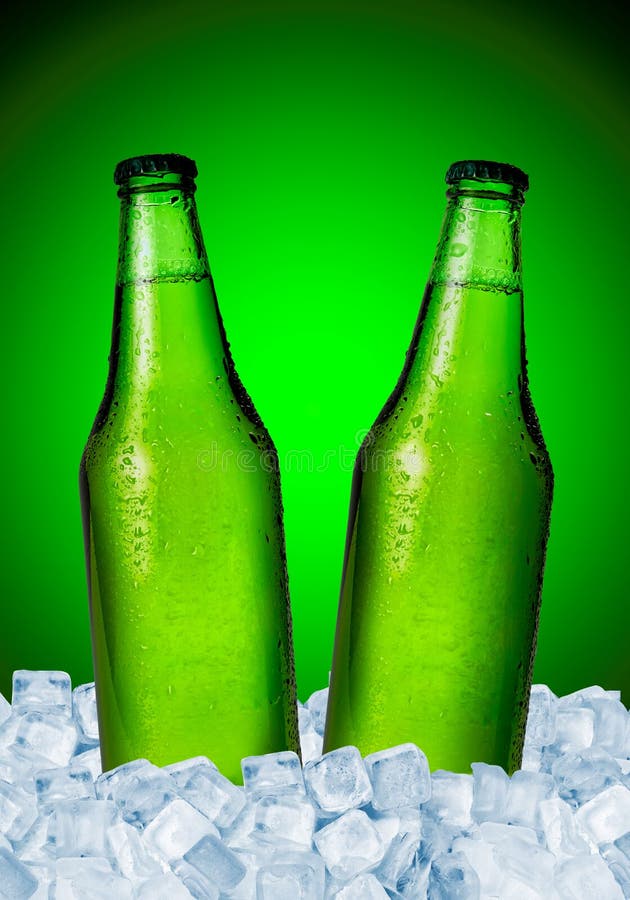 Frosty Heineken Beer Bottle Laying on Ice Cubes Editorial Stock Image ...