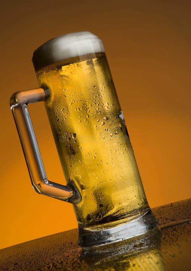 Beer stock photo. Image of refreshment, fresh, gold, drops - 5993340