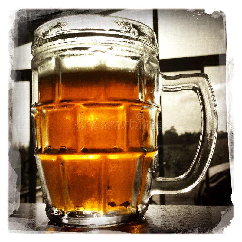 Pint of beer on bar. stock photo. Image of color, nightlife - 2044070