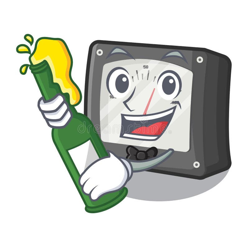 With Beer Amperage Meter Above the Cartoon Table Stock Vector ...