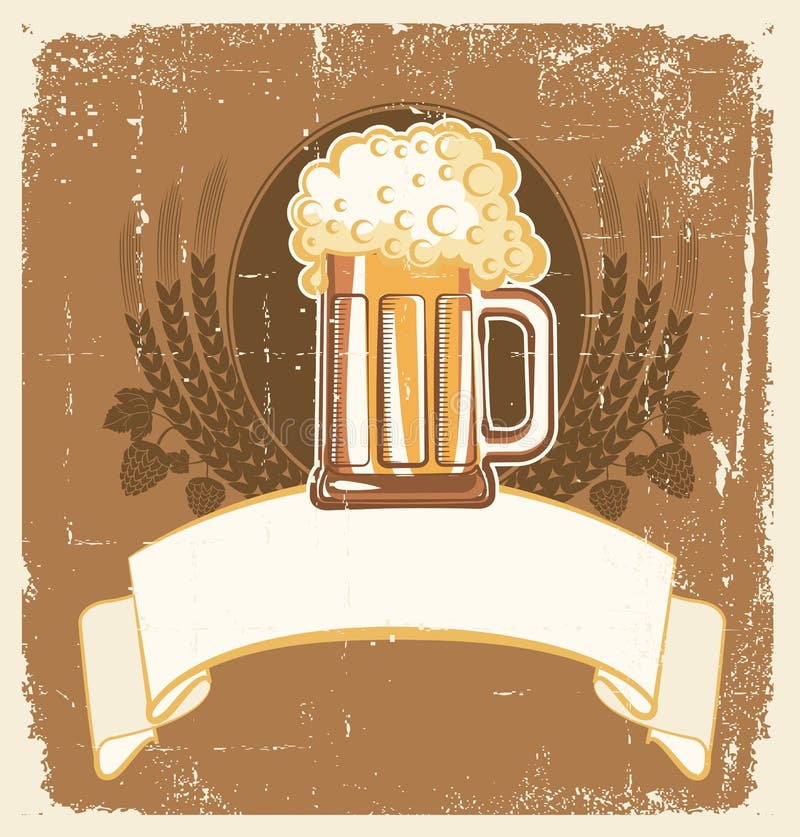 Beer Symbol.Vector Vintage Graphic Illustration Stock Vector ...