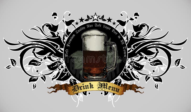 Beer background stock vector. Illustration of pint, alcohol - 54597178