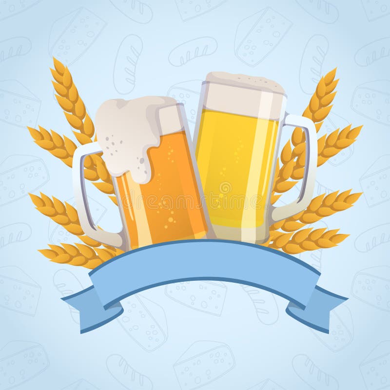 Beer Background, Place for Advertising Text, Web Template - Vector ...