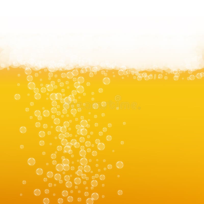 Beer Background with Realistic Bubbles Stock Vector - Illustration of ...