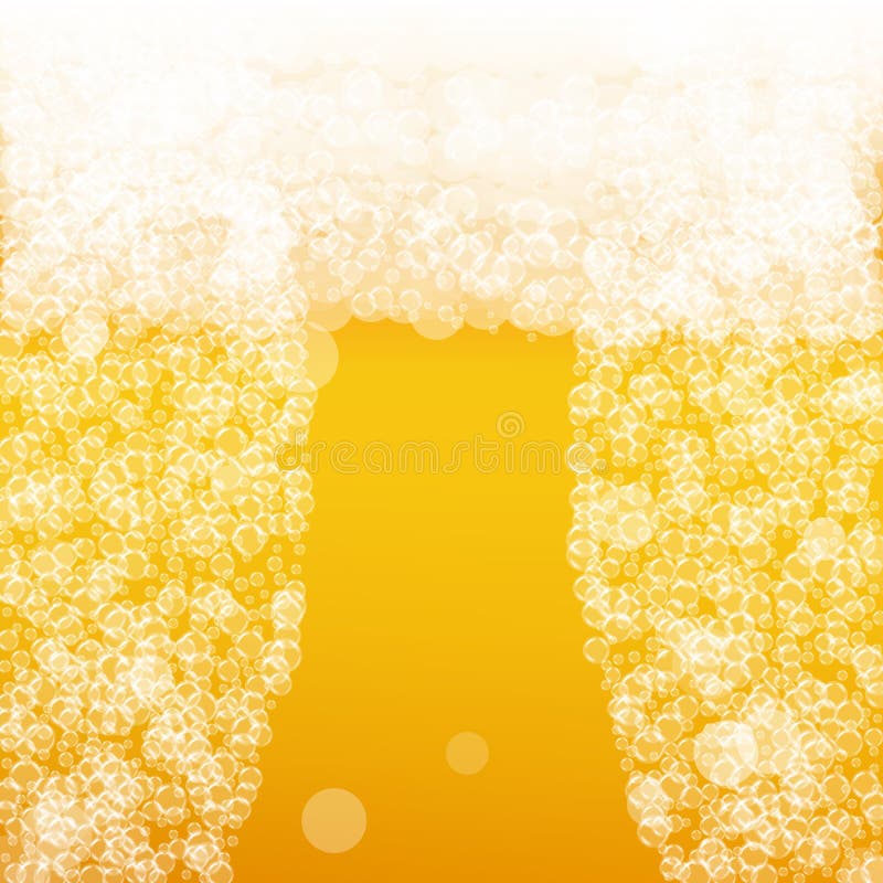 Beer Background with Realistic Bubbles Stock Vector - Illustration of ...