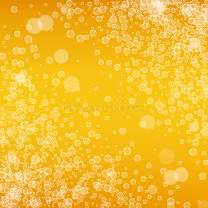Beer Background with Realistic Bubbles Stock Vector - Illustration of ...