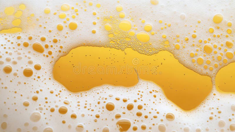 Beer Background. Vector Fresh Beer Froth with Foam Bubbles Texture ...