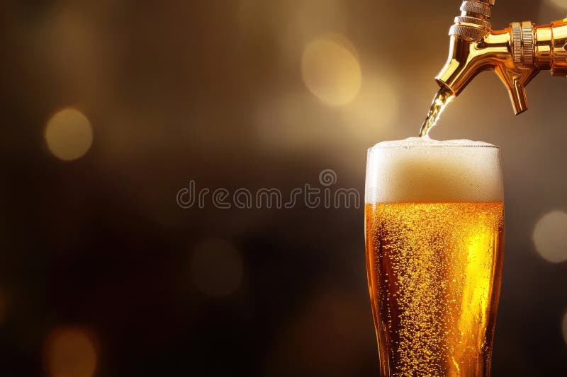 Beer Banner with a Draft Tap and Empty Space for Custom Text Stock ...