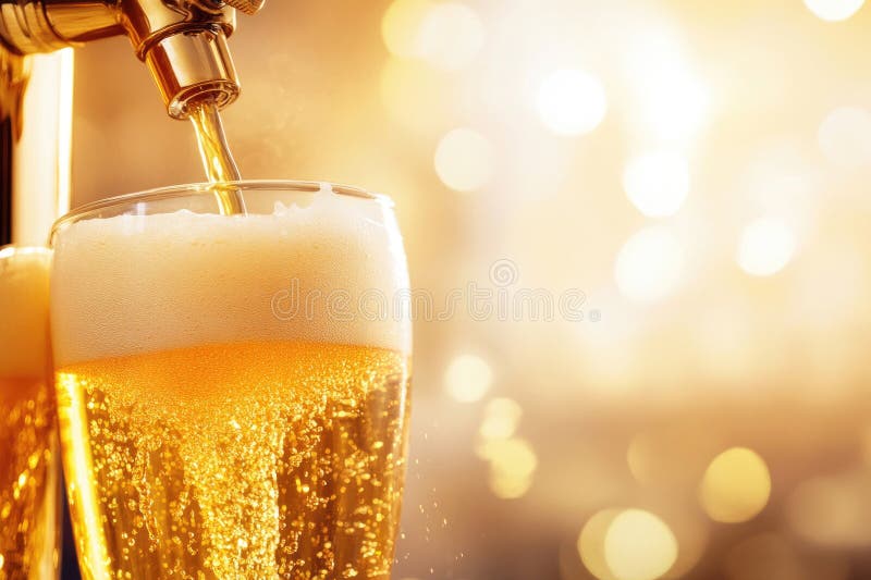 Beer Banner with a Draft Tap and Empty Space for Custom Text Stock ...