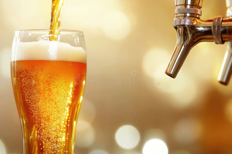 Beer Banner with a Draft Tap and Empty Space for Custom Text Stock ...