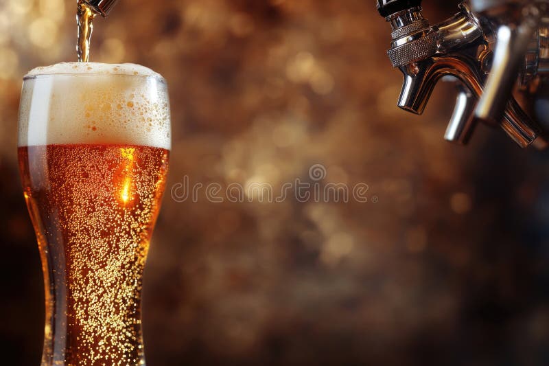 Beer Banner with a Draft Tap and Empty Space for Custom Text Stock ...