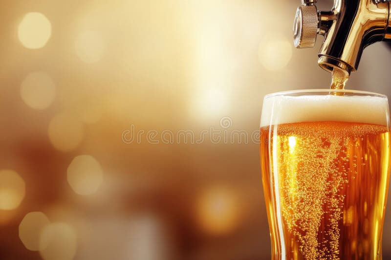 Beer Banner with a Draft Tap and Empty Space for Custom Text Stock ...