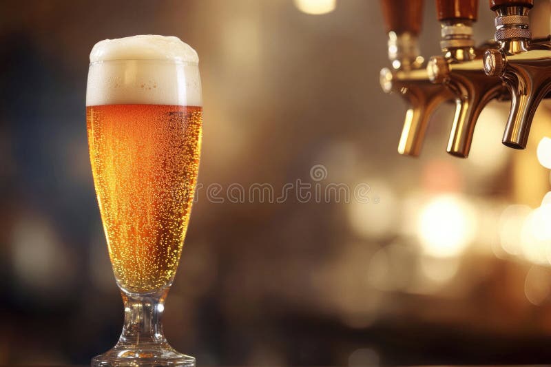 Beer Banner with a Draft Tap and Empty Space for Custom Text Stock ...