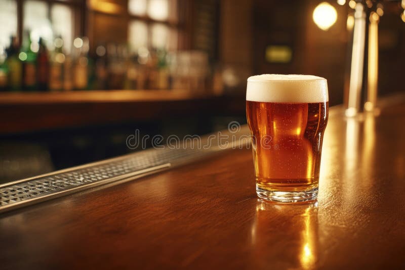 Beer Banner with a Pint Glass and Ample Space for Text or Design Stock ...