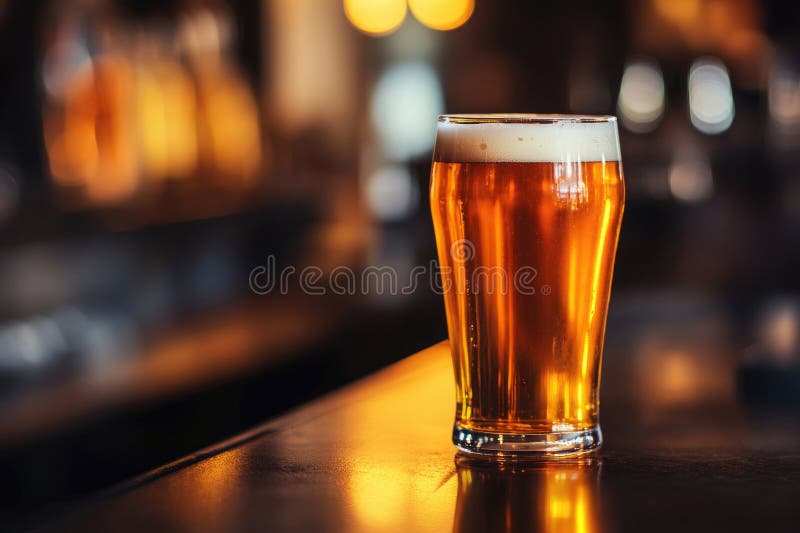 Beer Banner with a Pint Glass and Ample Space for Text or Design Stock ...