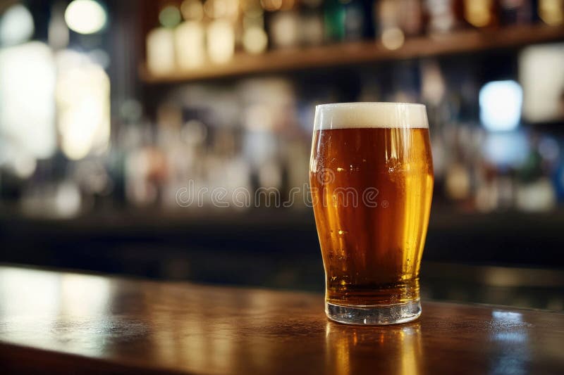 Beer Banner with a Pint Glass and Ample Space for Text or Design Stock ...
