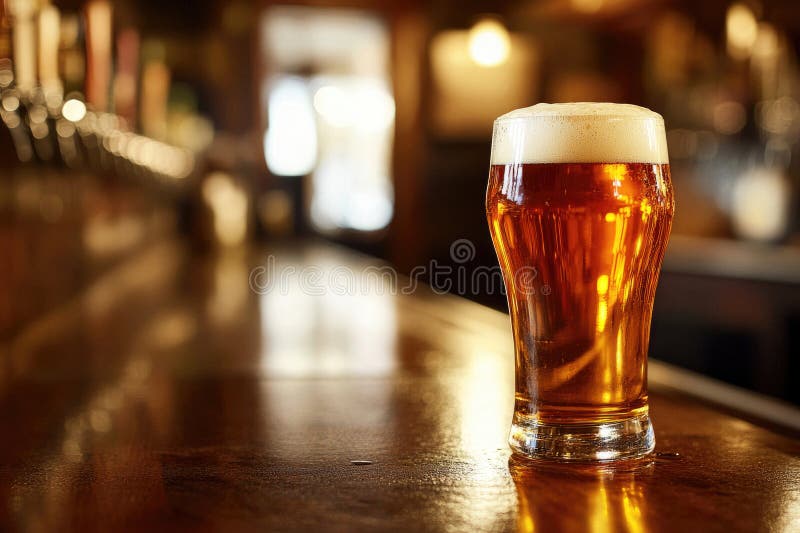 Beer Banner with a Pint Glass and Ample Space for Text or Design Stock ...