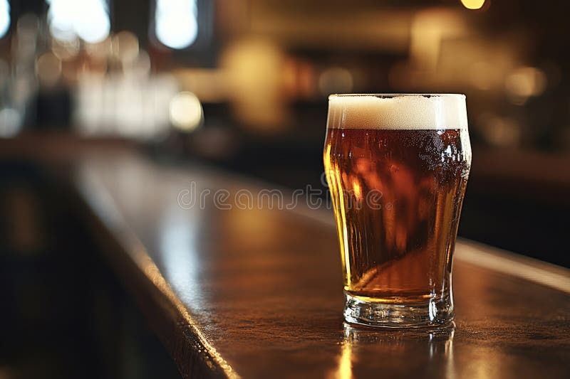 Beer Banner with a Pint Glass and Ample Space for Text or Design Stock ...