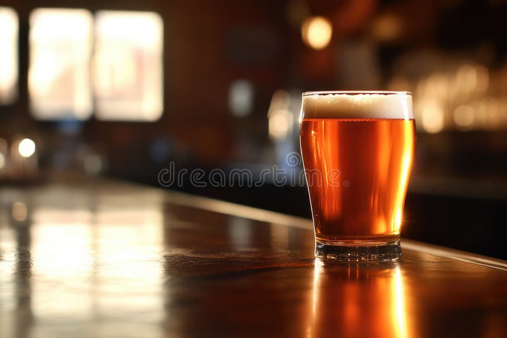Beer Banner with a Pint Glass and Ample Space for Text or Design Stock ...