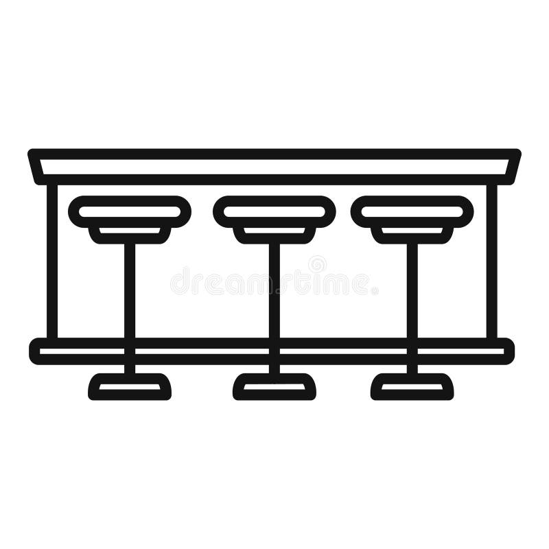 Bar Restaurant Outline Furniture Icon Stock Illustrations – 1,118 Bar ...