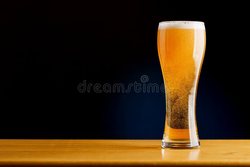 Beer on the Bar: Refreshing Brew on a Table Stock Image - Image of ...