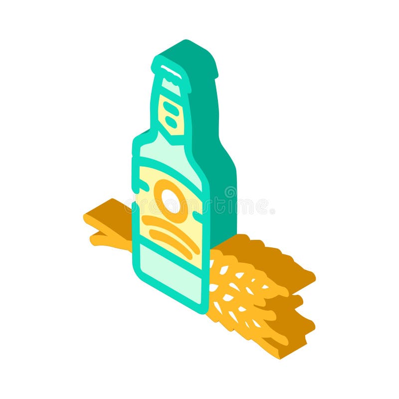 Beer Barley Ear Isometric Icon Vector Illustration Stock Illustration ...