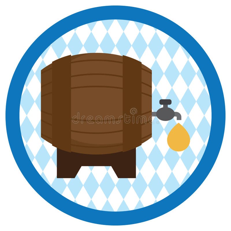 Beer Barrel with a Tap. Vector Illustration Decorative Design Stock ...