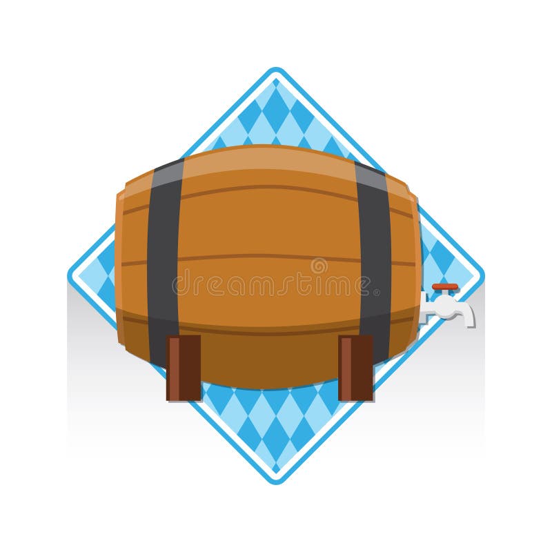 Beer Barrel with Tap. Vector Illustration Decorative Design Stock ...