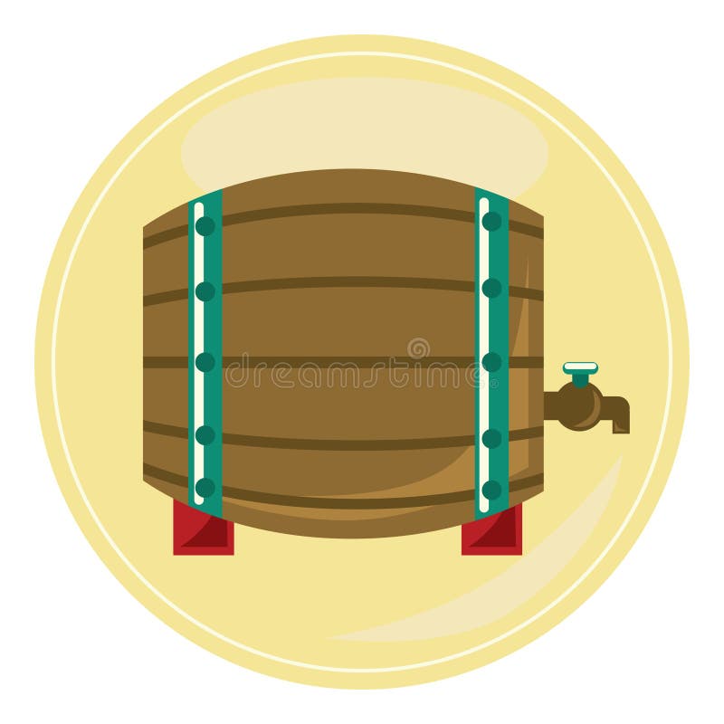 Beer Barrel with a Tap. Vector Illustration Decorative Design Stock ...