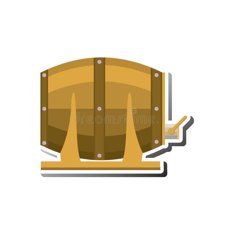 Beer Barrel with a Tap. Vector Illustration Decorative Design Stock ...