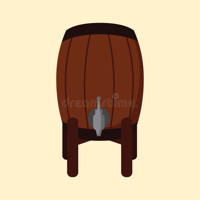 Beer Barrel with a Tap. Vector Illustration Decorative Design Stock ...