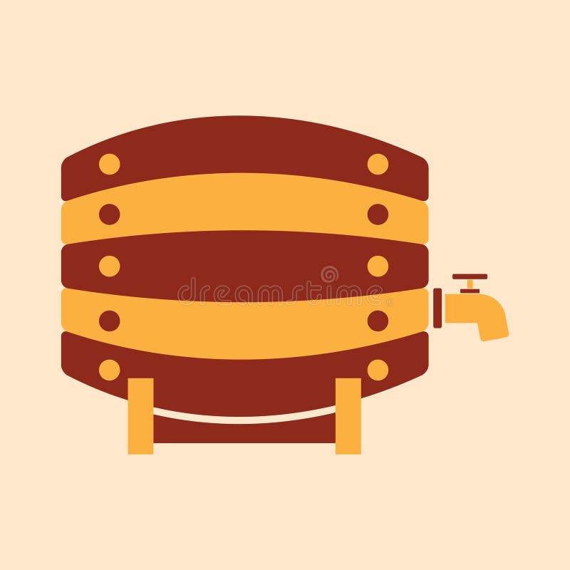 Beer Barrel. Vector Illustration Decorative Design Stock Vector ...