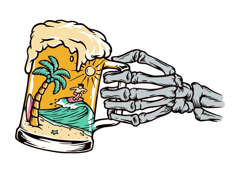 Skeleton Beach Beer Stock Illustrations – 15 Skeleton Beach Beer Stock ...