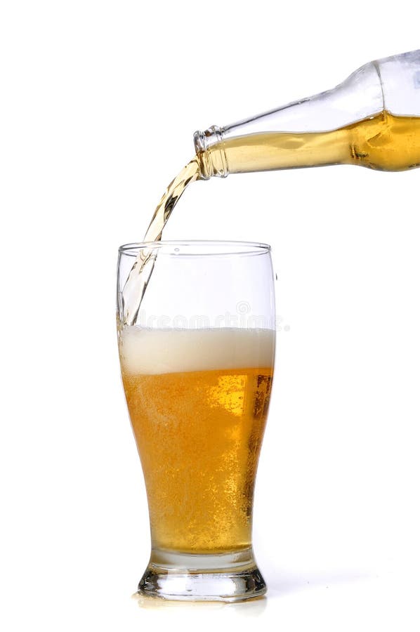 Beer being pour on a glass stock image. Image of beer - 9322645