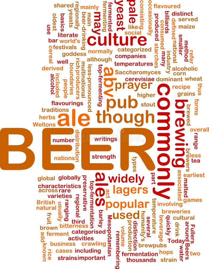 Beer background text stock illustration. Illustration of beer - 23611244