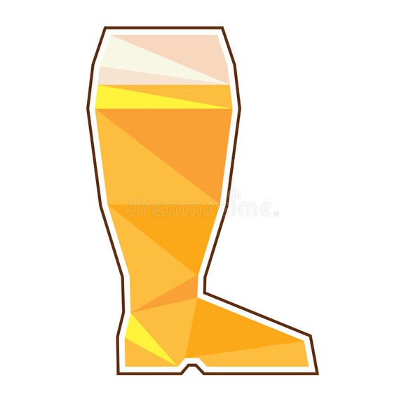 Beer Boot Glass Vector. Vector Stock Illustration - Illustration of ...