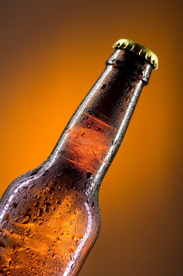 Brown beer bottle stock photo. Image of dark, party, clear - 7370424