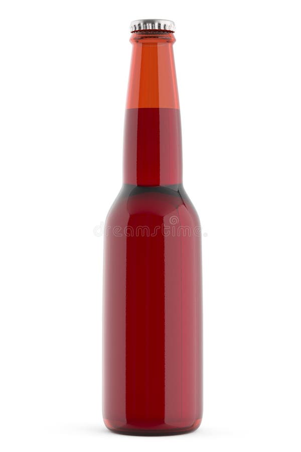 Beer Bottle Brown No Label. 3d Render Stock Illustration - Illustration ...