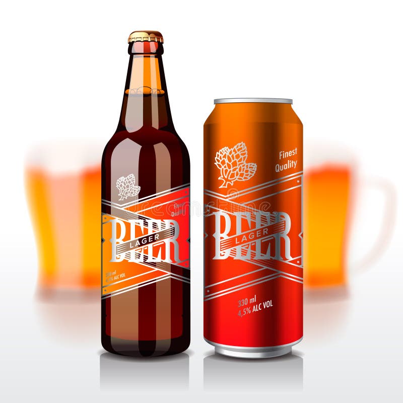 Two generic beer cans stock illustration. Illustration of copy - 26307155