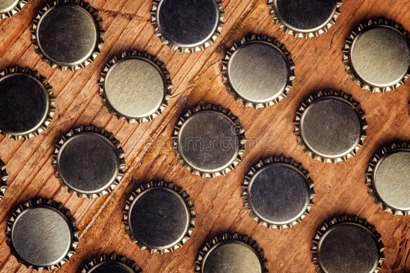 Beer bottle caps stock photo. Image of bottle, alcohol - 64037296