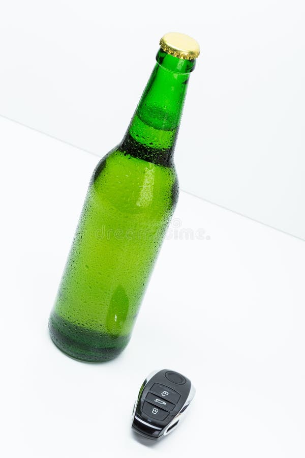 Beer bottle and car keys stock photo. Image of alcohol - 70985962