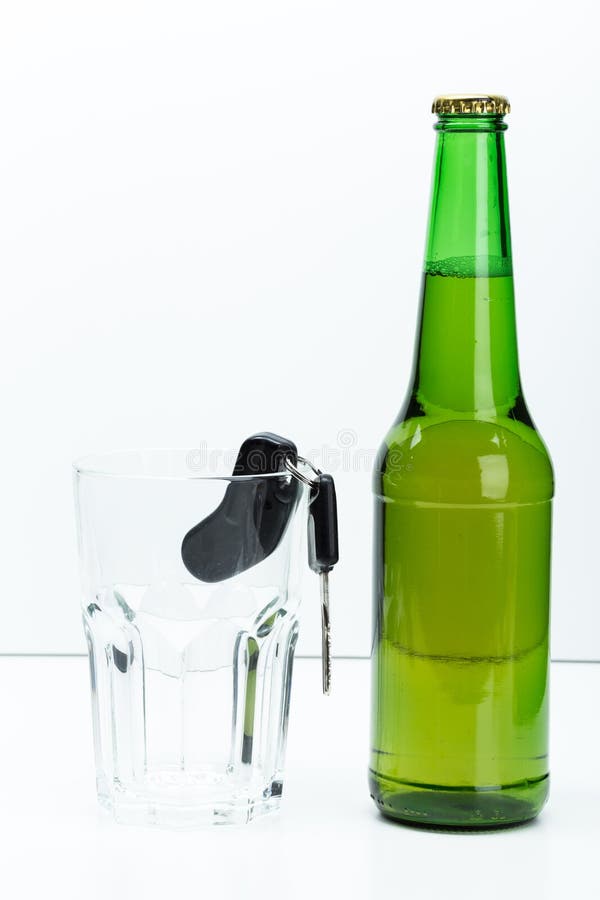 Beer bottle and car keys stock photo. Image of isolated - 71374168