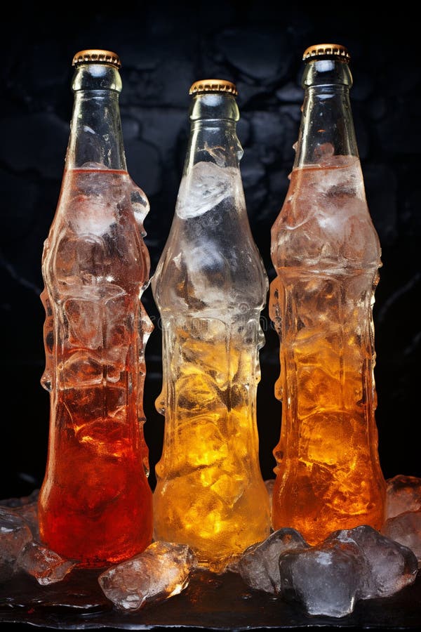 Beer Bottle Chilled in Ice. Stock Image - Image of bottle, lager: 342300967
