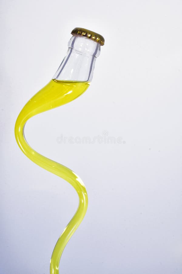 Beer Bottle with Distorted Neck Stock Image - Image of vacations ...